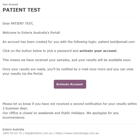 Patient Portal – ColoVantage Home